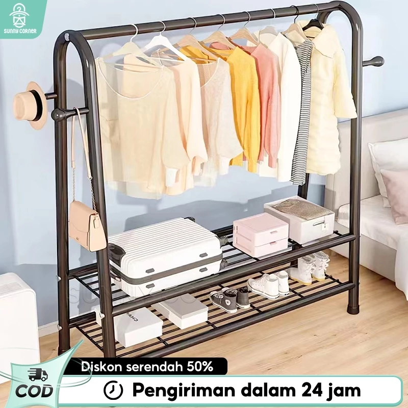 Jual Rak Gantungan Baju Stand Hanger Besi Rak Triangle Rak Pakaian ...