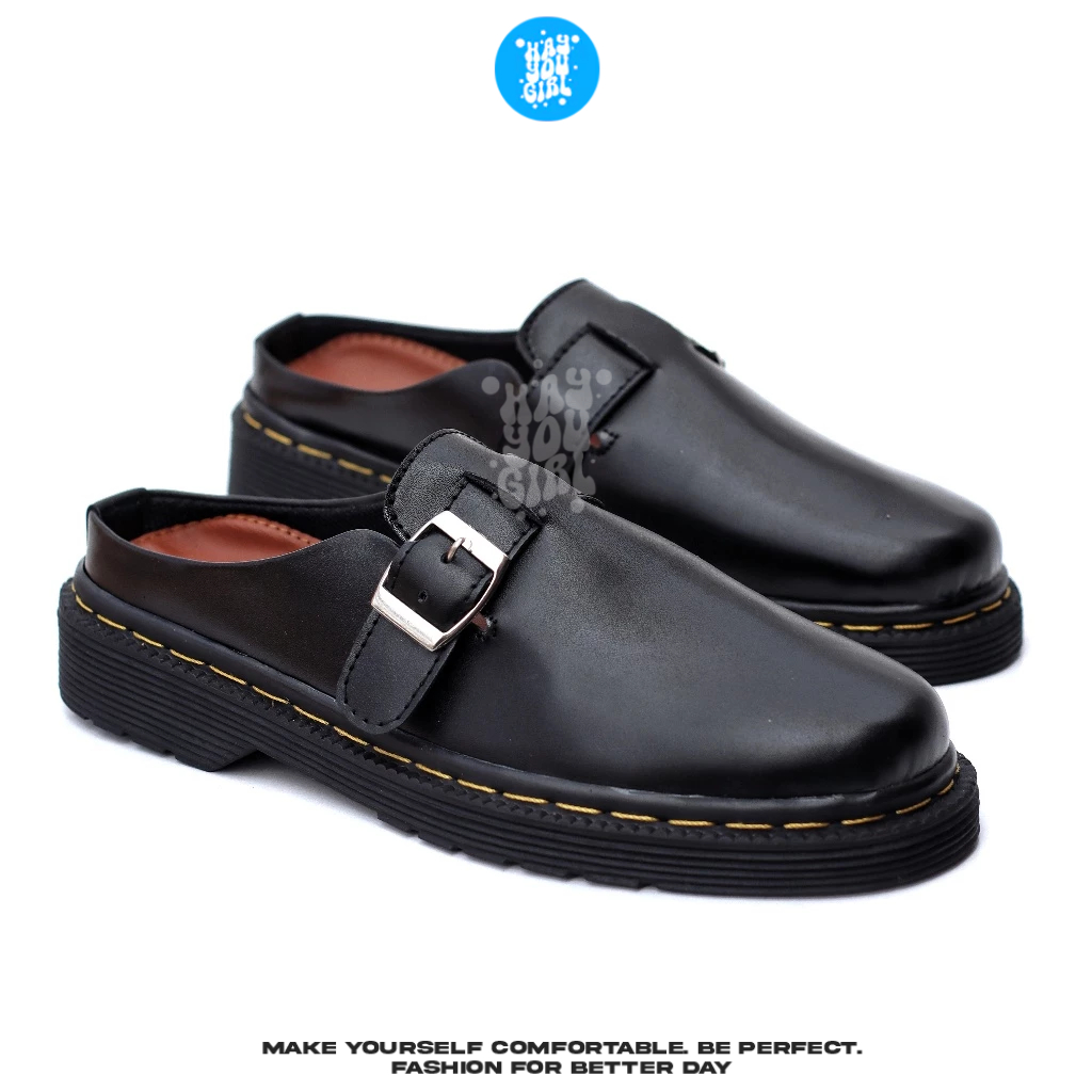 Jual HYG - Sepatu Docmart Bustong Wanita / Loafers Slip On | Shopee ...