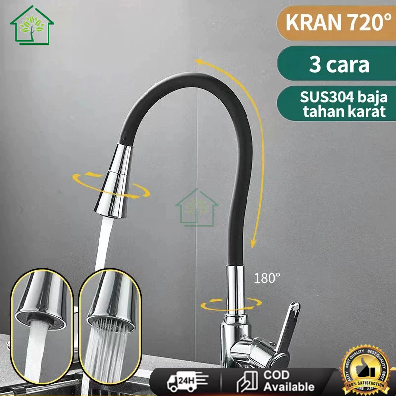 Jual 【Harga Minimum】COD SUS304 Kran Angsa Fleksibel Kran Cuci Piring ...