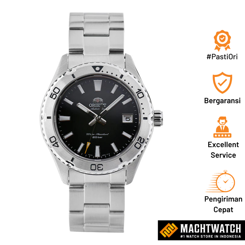 Jual Jam Tangan Pria Orient Mako 40 RA-AC0Q01B Automatic Men Black Dial ...