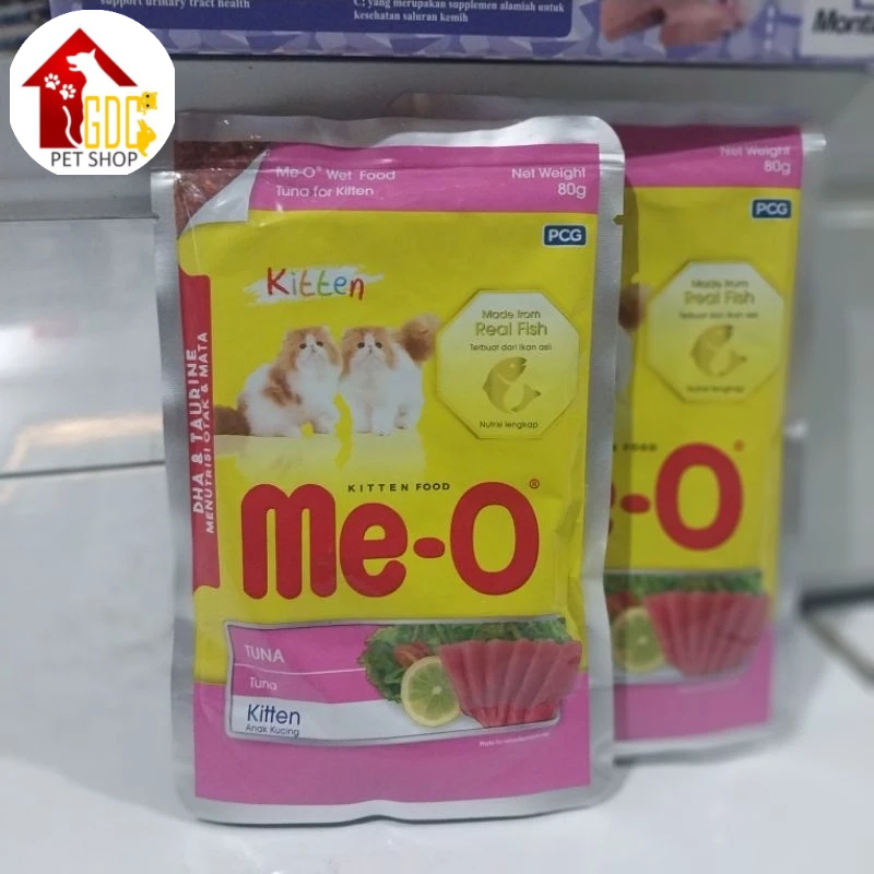 Jual (12 Sachet) Makanan Kucing Meo Sachet Kitten Tuna Jelly 80 Gram ...