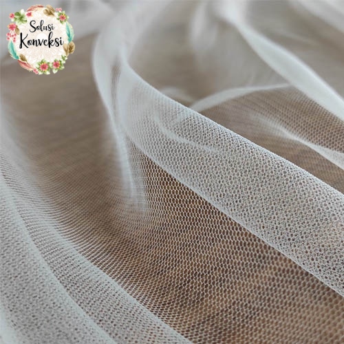 Jual (Part 1) 0,5m Kain Tile polos eceran soft tulle kain tule lembut ...