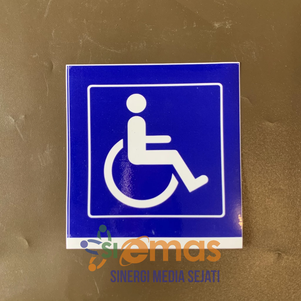 Jual Stiker kursi roda mini | Stiker Lantai | Stiker Lambang Kursi Roda ...