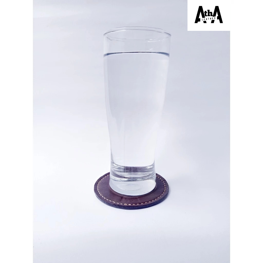 Jual Coaster Leather atau tatakan/alas gelas dari bahan kulit sapi asli ...