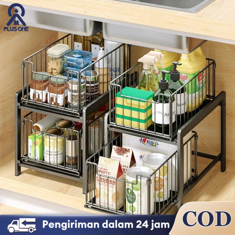 Jual Rak Dapur Bawah Wastafel Lemari Dapur Keranjang Geser Laci Rak ...