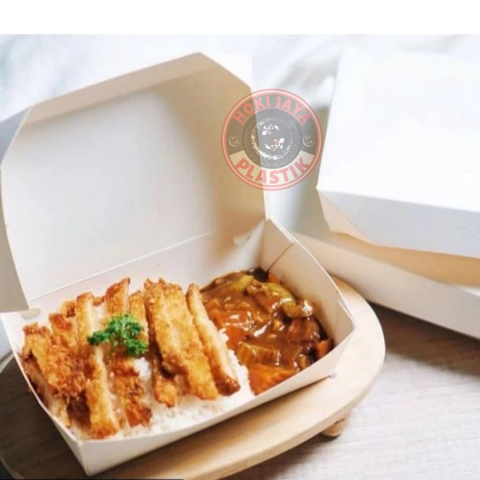 Jual PAPER BOX PUTIH MEDIUM - LUNCH BOX M - TAKE AWAY / Kotak Makan ...