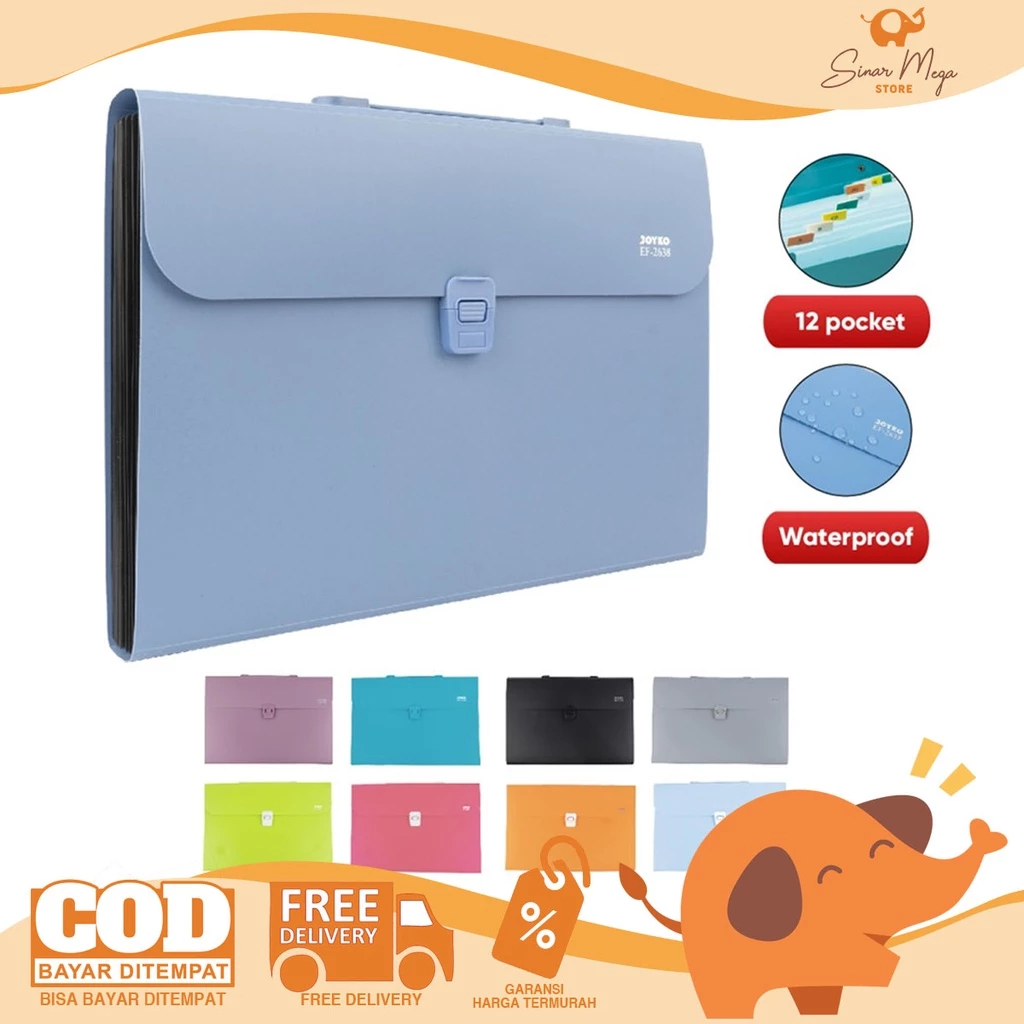 Jual Joyko Map Expanding File EF-2638 Ukuran Folio F4 Bahan Plastik ...