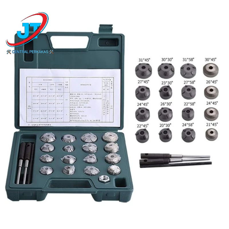 Jual Alat Skir Klep Valve Seat Cutter Klep Motor Seting Klep 16 Pcs ...