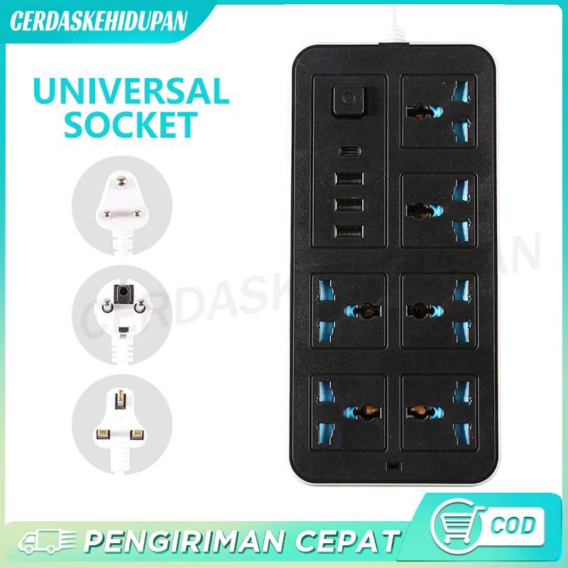 Jual Stop Kontak USB Kabel Serbaguna Multiguna Panjang 2 Meter Original ...