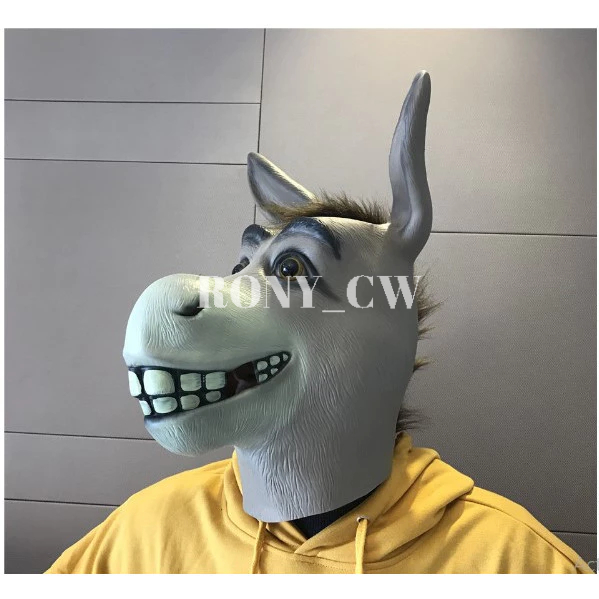 Jual Topeng Shrek Keledai Kepala Keledai Topeng Halloween Horor Lateks ...