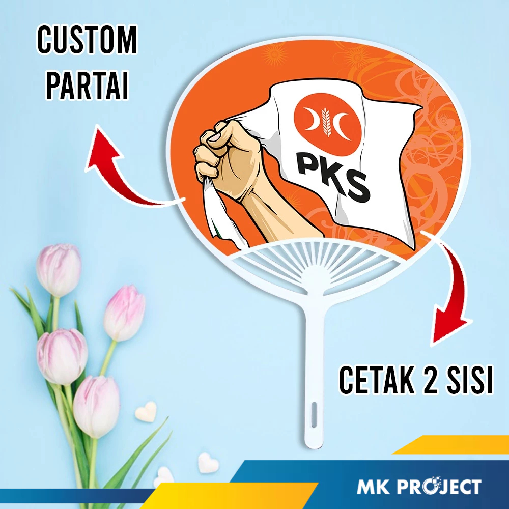 Jual KIPAS CUSTOM PARTAI PKS TANPA MINIMAL ORDER Merchandise Partai ...
