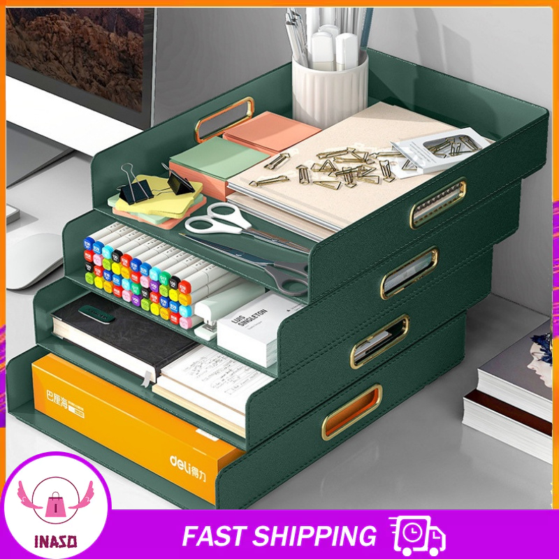 Jual INASO Rak Kantor Kotak Storage Meja Desktop Organizer Alat Tulis ...