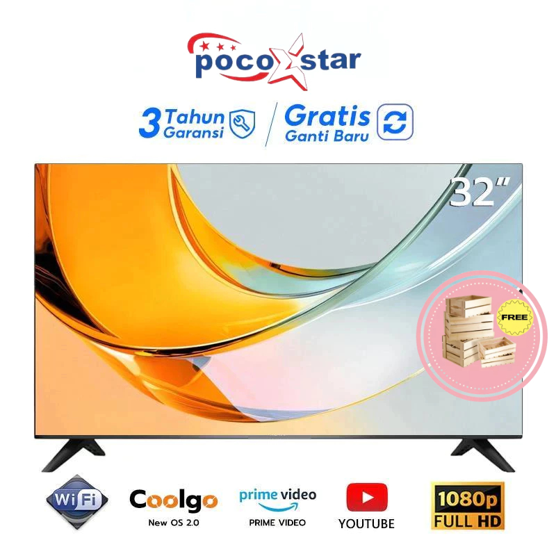 Jual POCOSTAR TV Digital 32inch smart tv led Android televis Garansi 3 ...