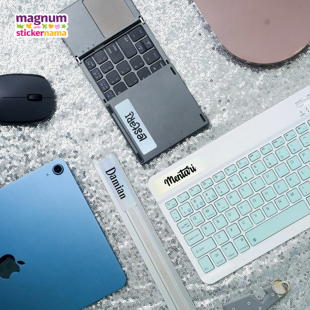 Jual Stiker Nama Printing Hologram Polos, Bahan Vinyl Ukuran 2x7cm ...