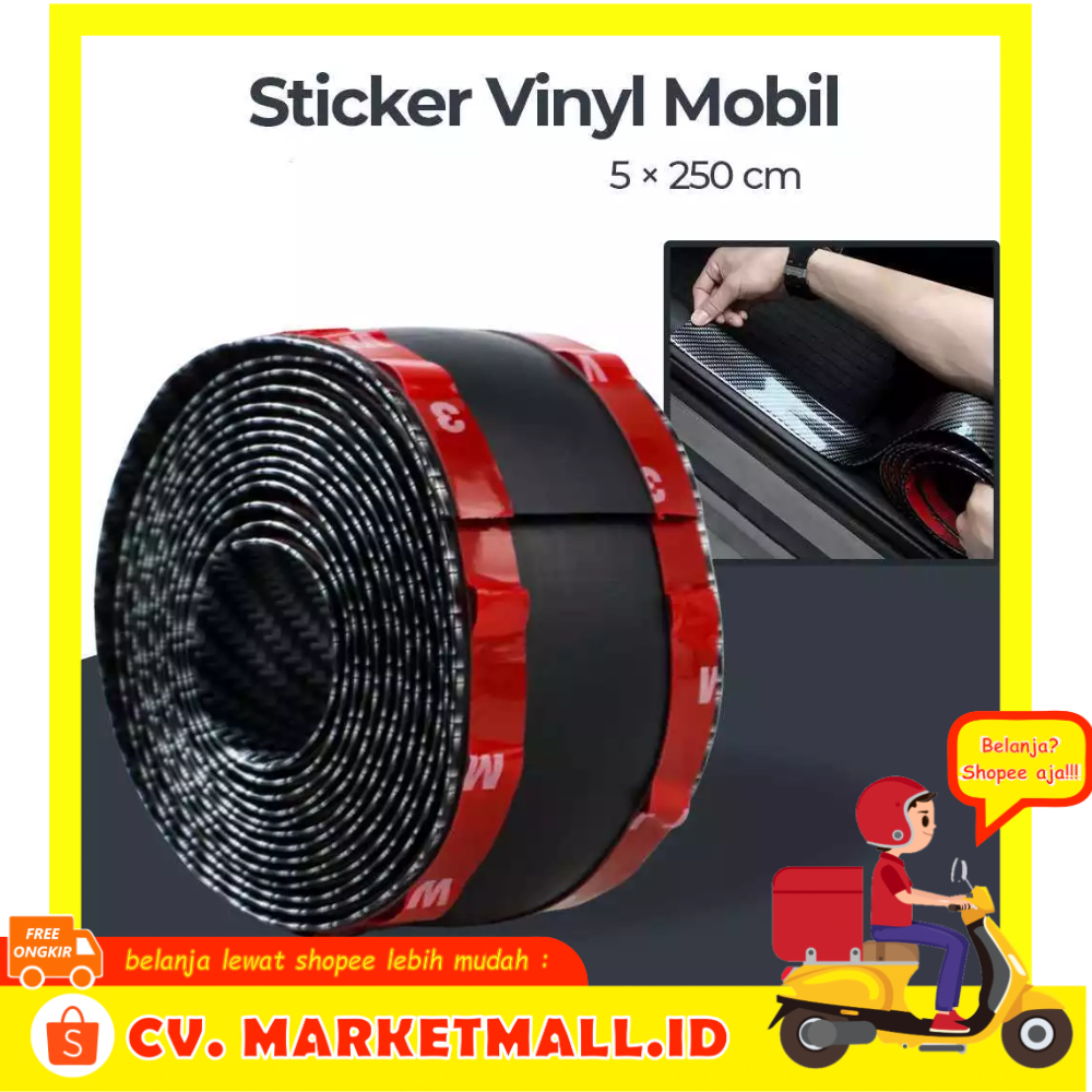 Jual Market Mall - Stiker Carbon Fiber 5 x 250cm Bahan Vinyl ...