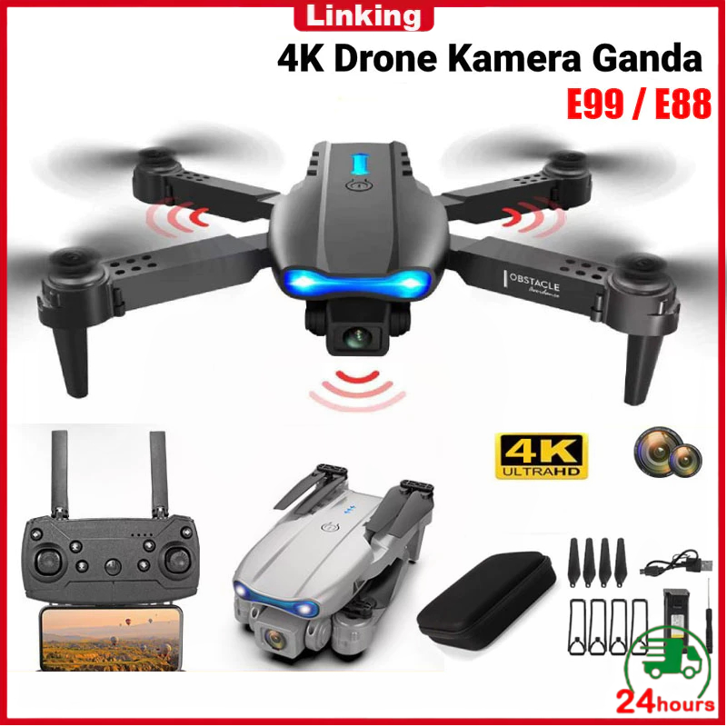 Jual [ COD ] Smart Drone E99 / E88 K3 Pro 4k HD Drone Kamera Original Indoor Outdoor Drone Mini ...