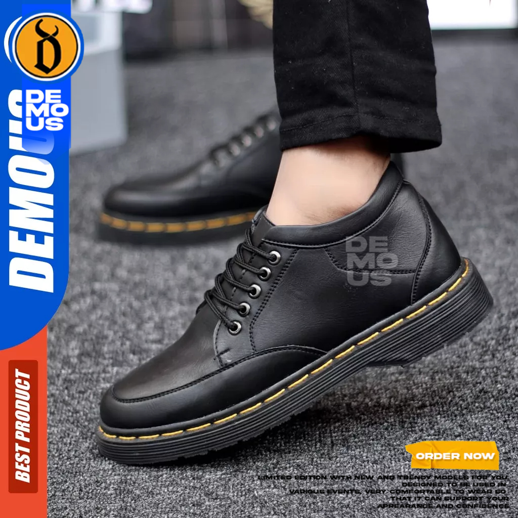 Jual Demous Fusion Sepatu Pantofel Formal Docmart Low Boots Kerja Pria Shopee Indonesia