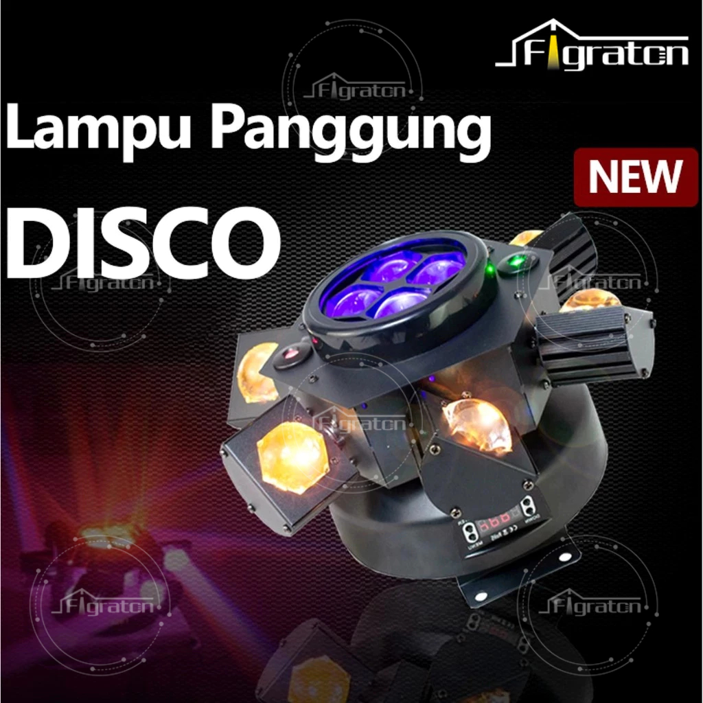 Jual Moving cyclone laser beam bee 4 IN 1 LED lighting panggung disco ...