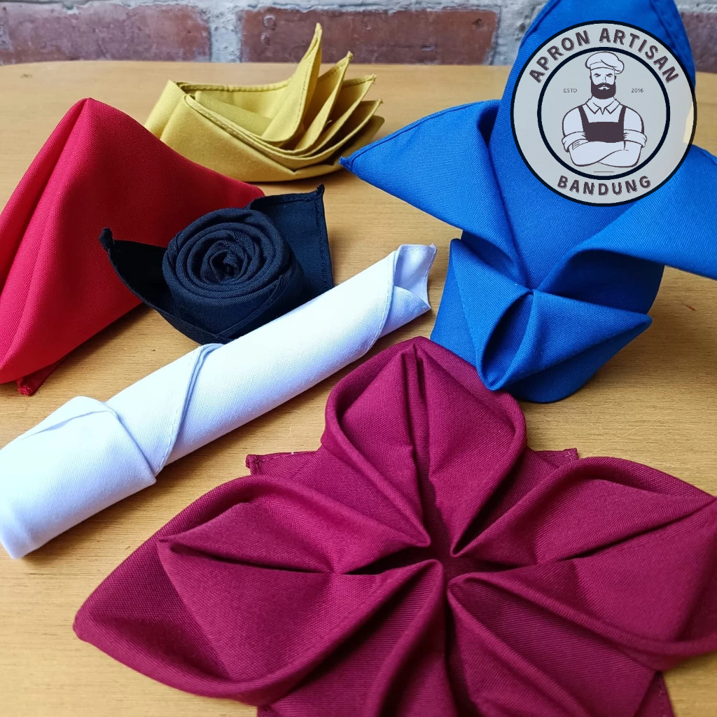 Jual Serbet Napkin Lap Polos Ukuran 48cm x 48cm untuk Hotel Restoran ...