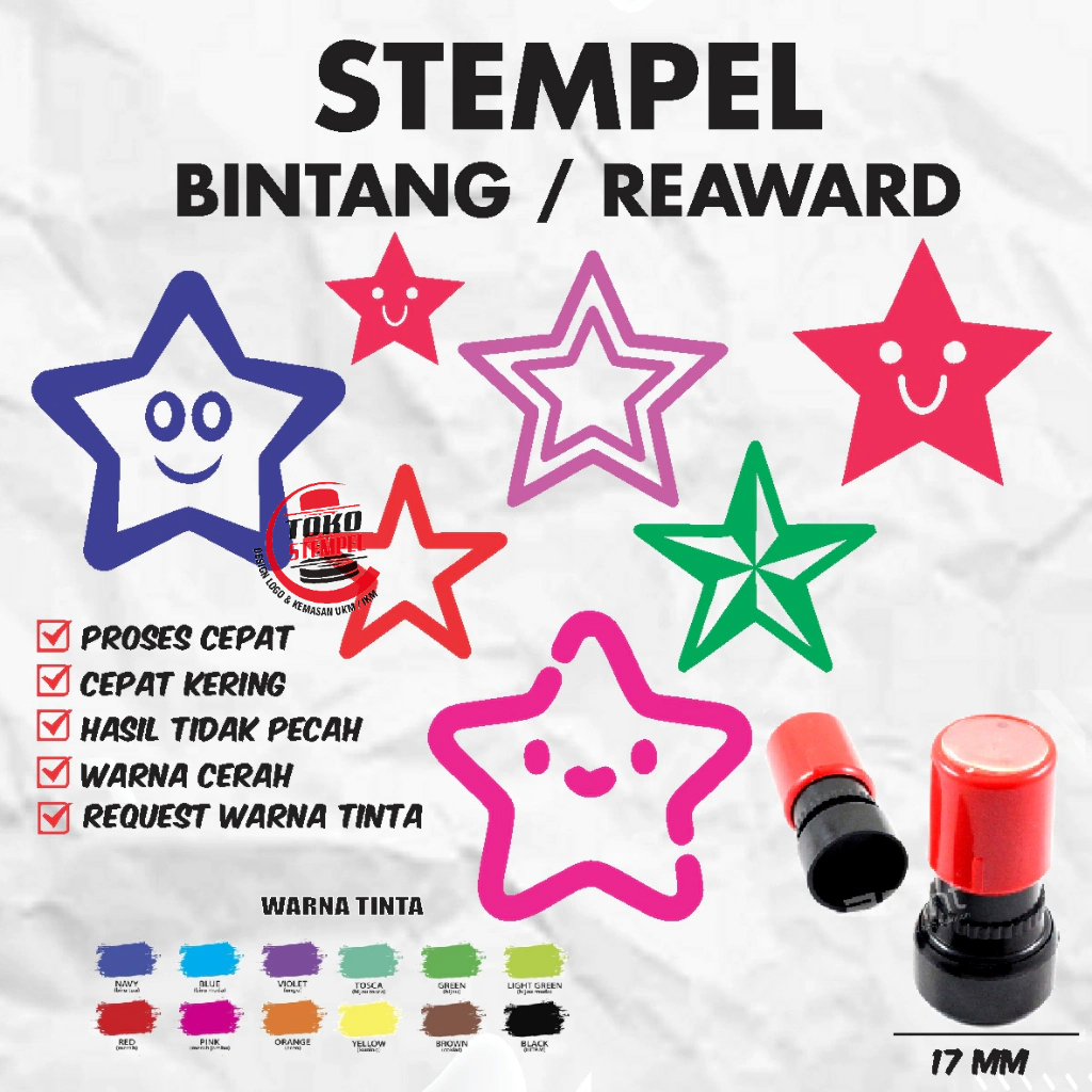 Jual Stempel Nilai Guru TK SD MI PAUD / Stempel Bintang / Stempel ...
