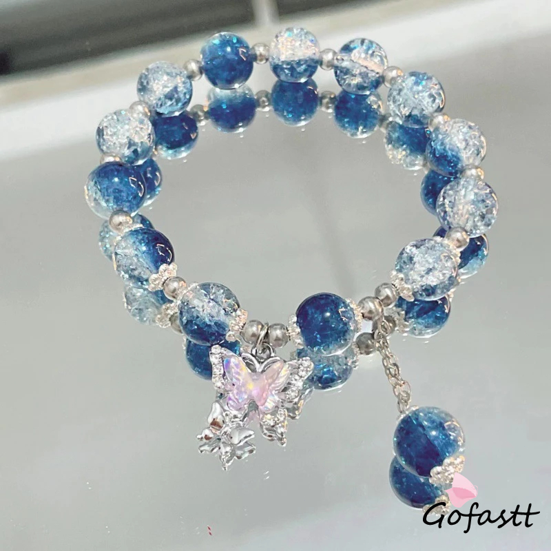 Jual 【COD】Gelang kupu-kupu mengkilap wanita Design Hand Jewelry ...