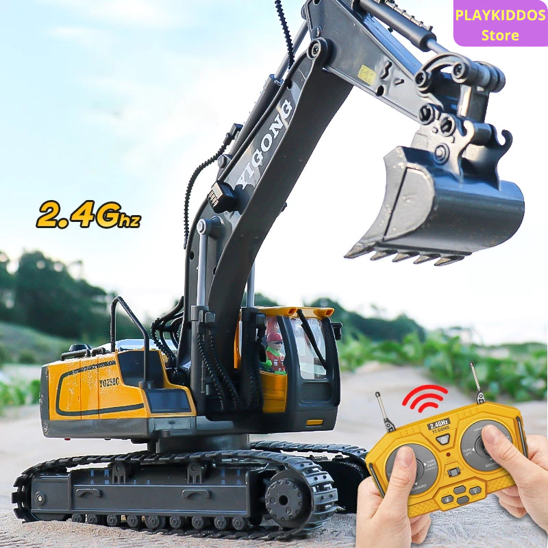 Jual Mainan Beko Remot Control Mainan Mobil Excavator YIGONG 11 CH 1:20 ...