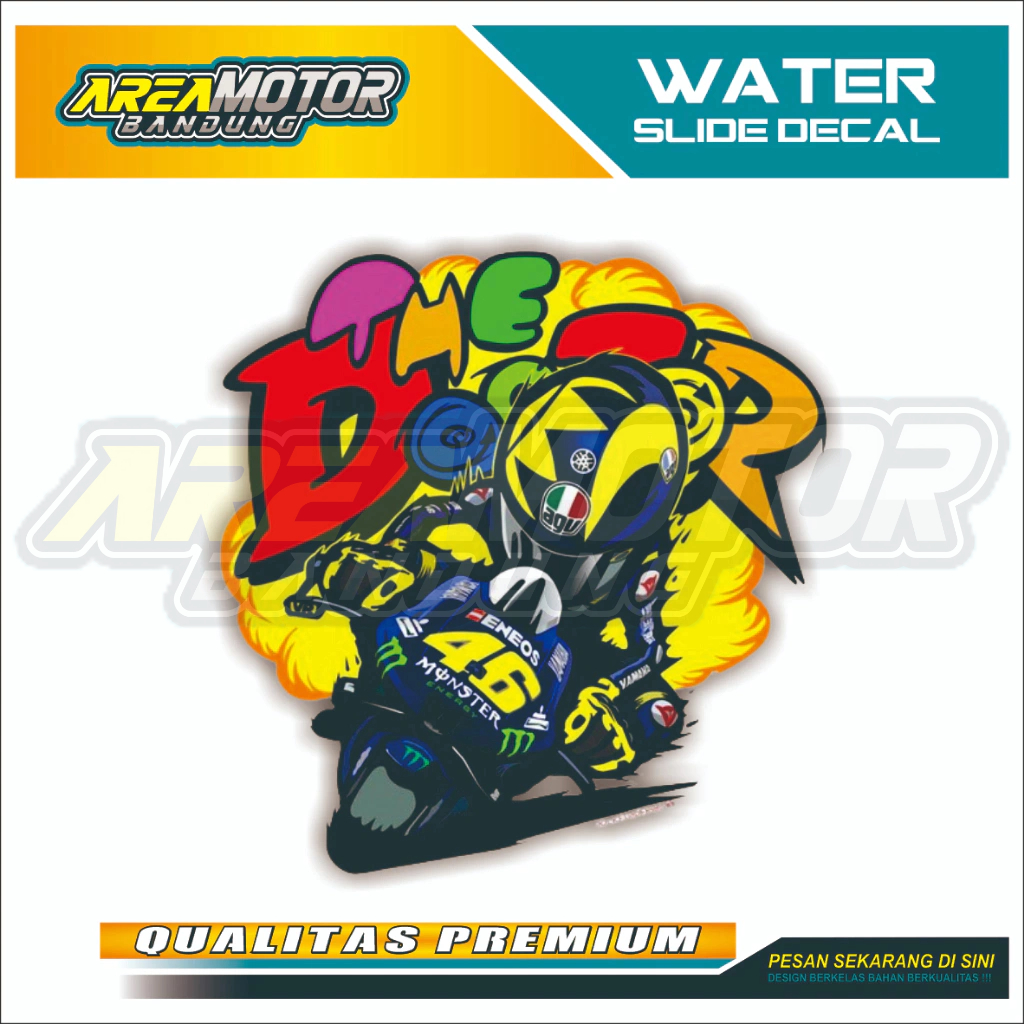 Jual TRANSPARAN WATER SLIDE DECAL CORNERING ROSSI / TRANSPARAN WATER ...
