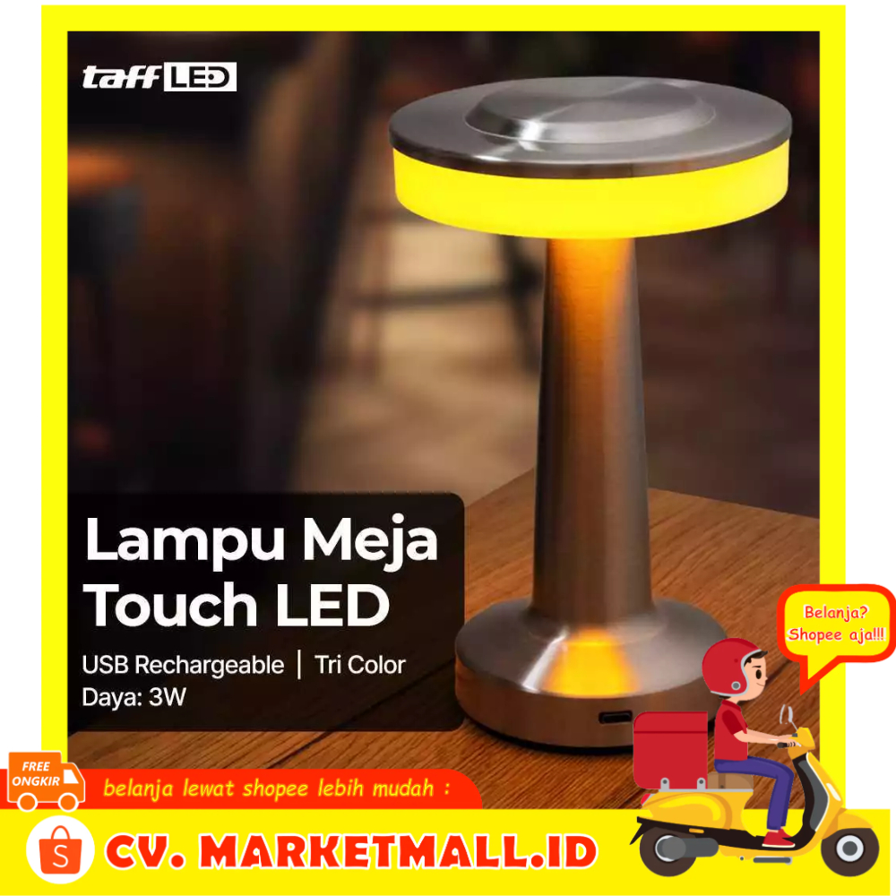 Jual Market Mall - Lampu Meja LED USB Rechargeable dengan 3 Mode Cahaya ...