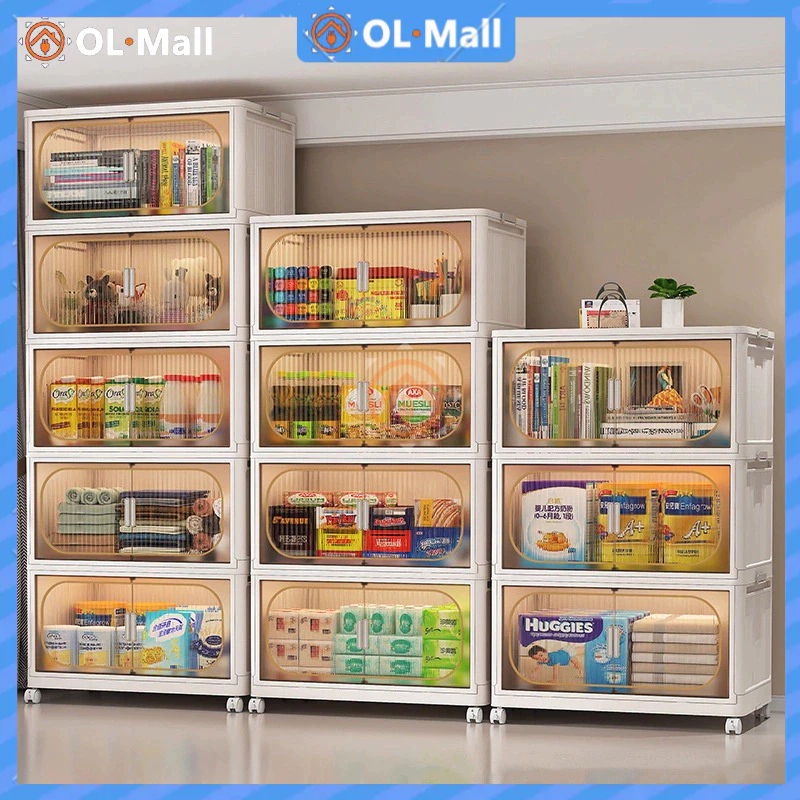 Jual Triple Kotak Penyimpanan Storage Box Susun Lemari Plastik Lemari ...