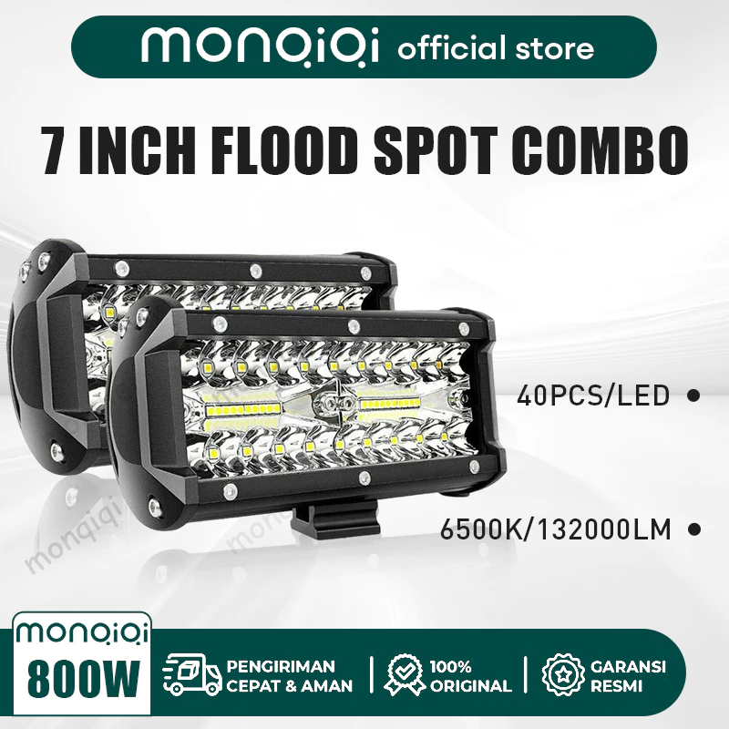 Jual Monqiqi 7 Inch 120W Spot & Banjir Combo Bar Mengemudi Tahan Air Lampu Kerja Led Tiga Baris ...