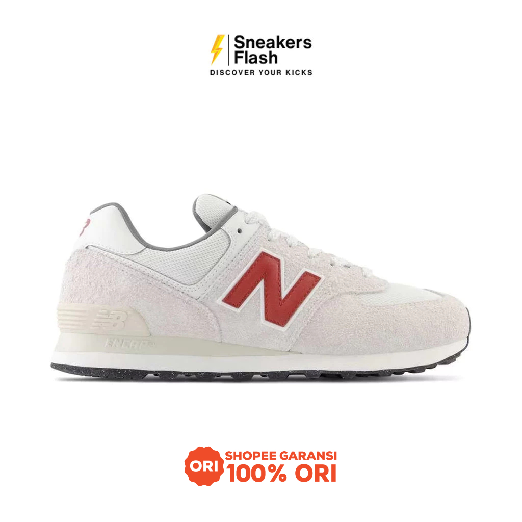Jual Sepatu Sneakers Unisex NEW BALANCE 574 WHITE RED GREY - U574SOR ...