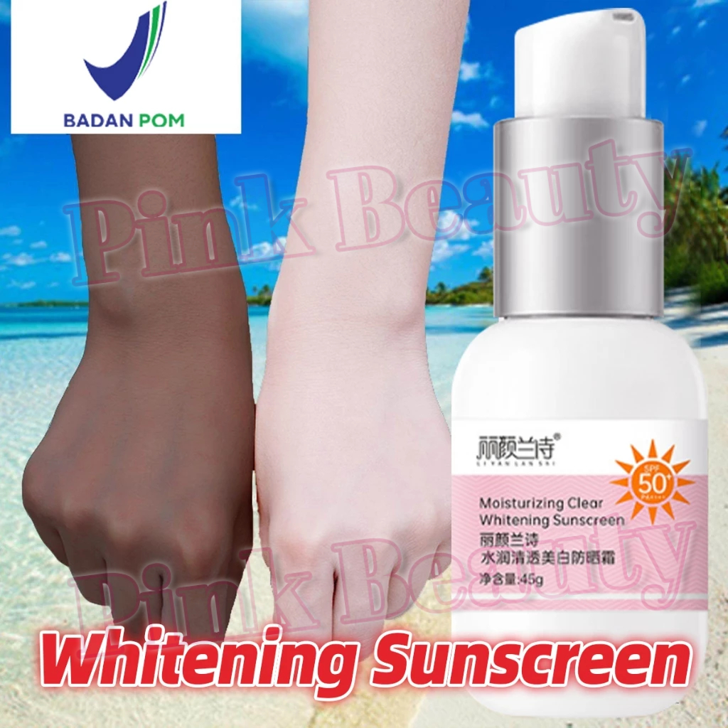 Jual 45g Glowing Up Sunscreen Whitening Sunblock Cream SPF50+ PA+++ Wajah Dan Badan Sunscreen ...