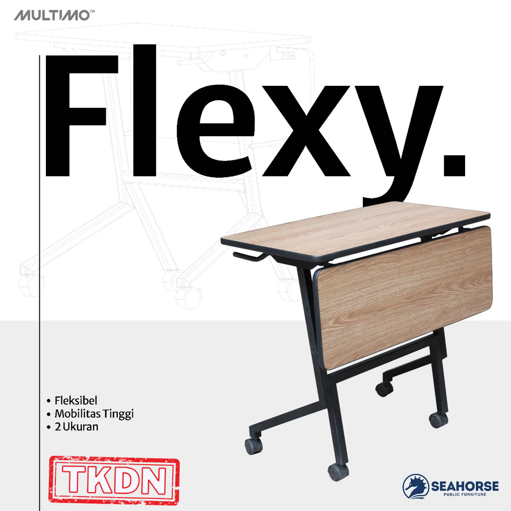 Jual Seahorse Meja Banquet / Meja Rapat Lipat Beroda Flexy 80 Tutup HPL ...