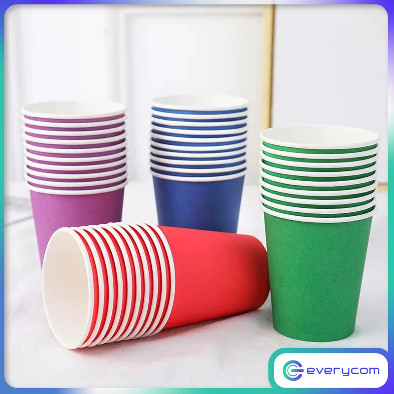 Jual [10 Pcs] Gelas Kertas Warna Polos / Gelas Kertas Polkadot Paper ...