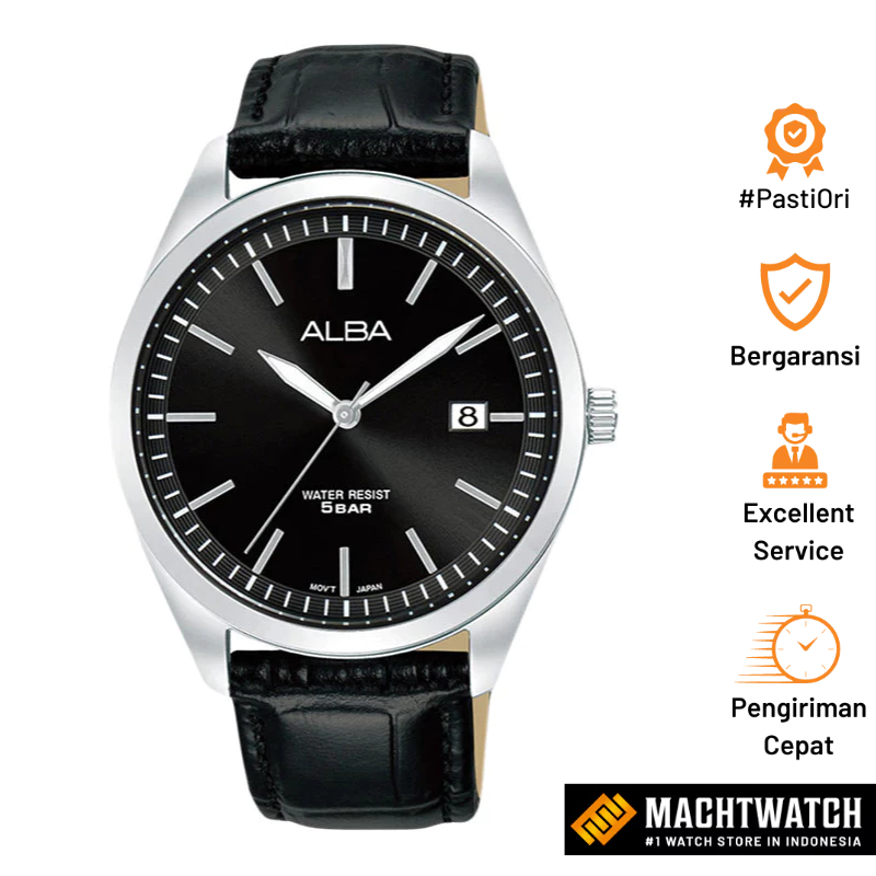 Jual Jam Tangan Pria Alba Prestige AS9S27X1 Men Black Dial Black ...