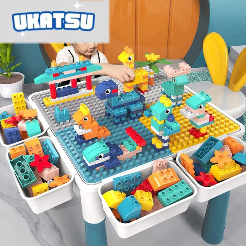 Jual Mainan Meja Building Block Multifungsi Dengan Kursi | Mainan ...