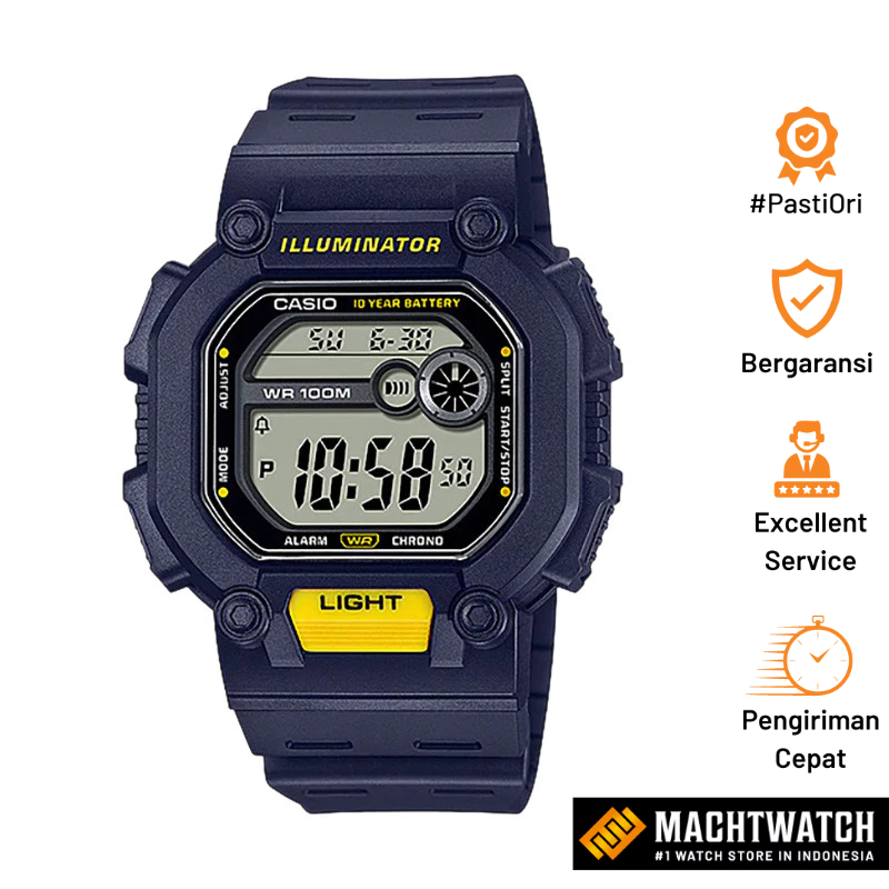 Jual Jam Tangan Pria Casio General W-737H-2AVDF Illuminator Digital ...