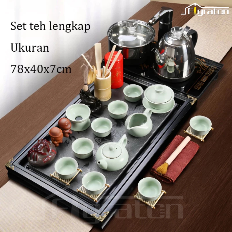 Jual Chines Tea Pot Elektrik Full Set Ruang Tamu Kungfu Tea Set Teapot ...