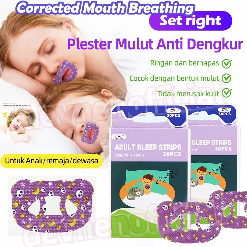 Jual 30pcs Plester Mulut Tidur Sleep Patch Stiker Anti Ngorok Dengkur ...