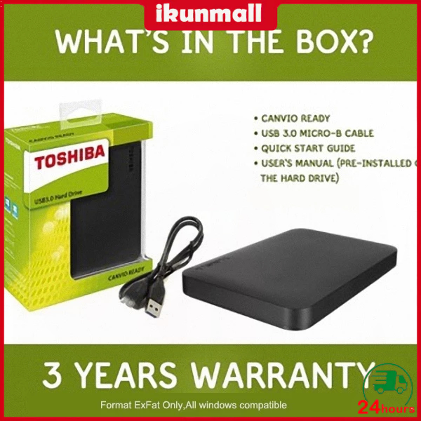 Jual Toshiba Canvio Basic 2TB HD Hardisk Eksternal / HDD External USB 3.0 Portable Hardisk ...