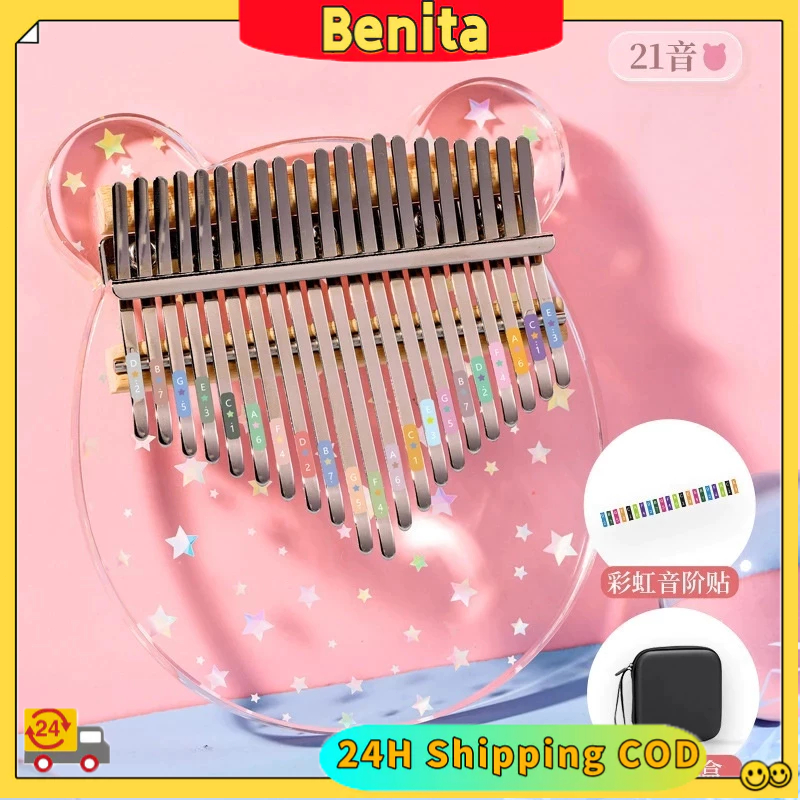 Jual 【24H】Alat Musik Kalimba 21 keys Acrylic BONUS Tas / Kalimba21 Key ...