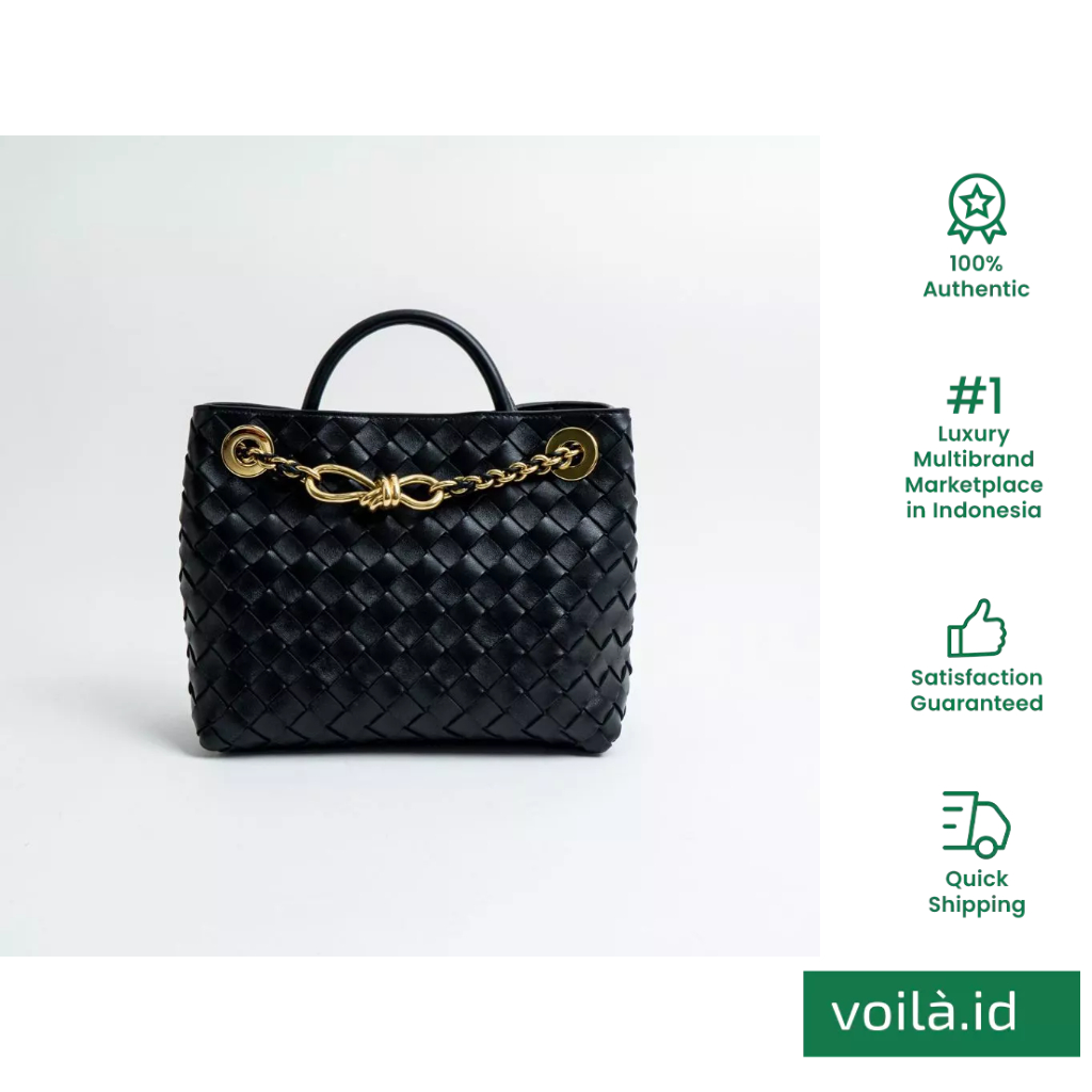 Jual Small Andiamo Shoulder Bag with Chain Black | Shopee Indonesia