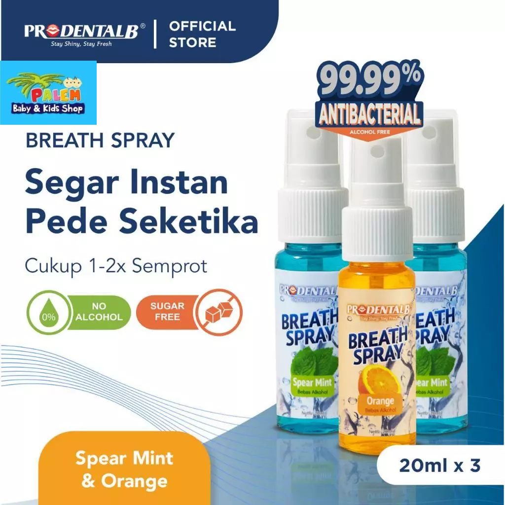 Jual ProdentalB Breath Spray Mouth Spray Penghilang Bau Mulut dan Nafas ...