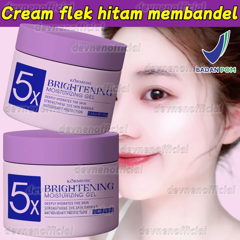 Jual 5x Brightening Moisturizer Gel BPOM 160gr Cream Flek Hitam ...