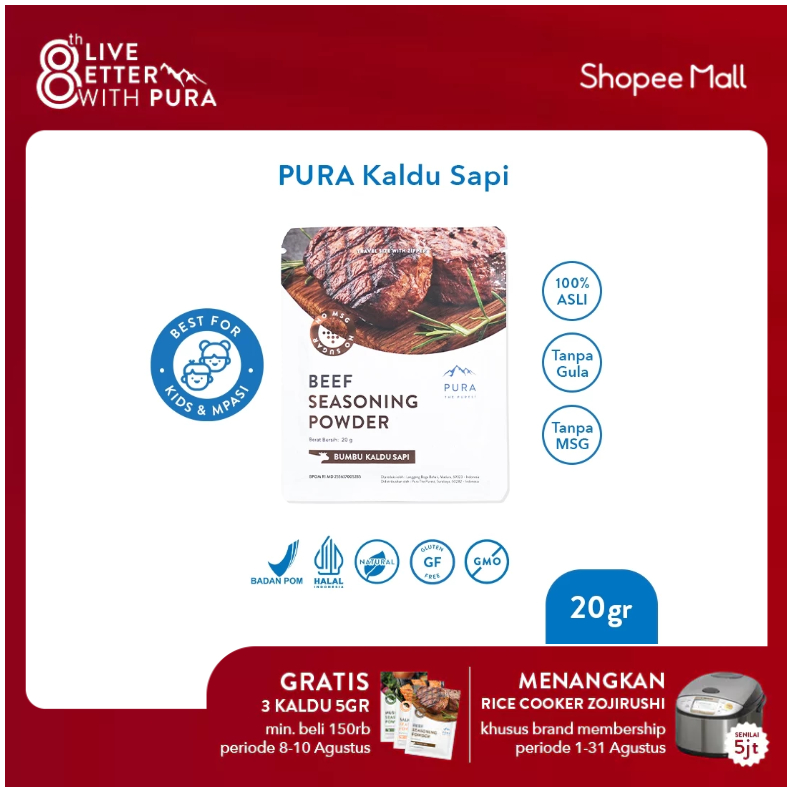 Jual Pura Kaldu Asli | Bumbu Kaldu Sapi (20gr) - Beef Seasoning Powder ...