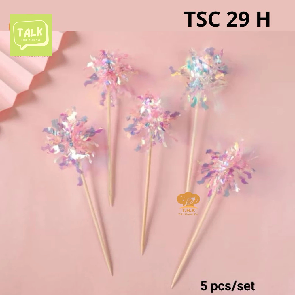 Jual TSC29 - (1set) Hiasan Kue Ulang tahun Cake Topper Kertas Fireworks ...