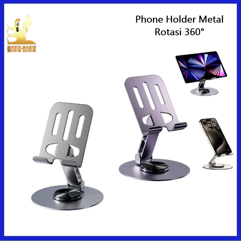 Jual Phone Holder Besi Full Metal 360 HD65 Stand Handphone Tab ...
