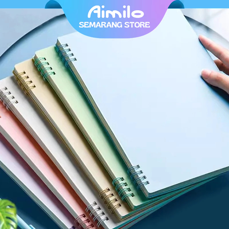 Jual Aimilo Notebook A5 Buku Diary Aesthetic Sketch Book Koil 8 ...