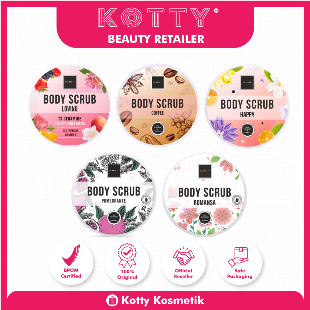 Jual Kotty Kosmetik - SCARLETT Whitening Body Scrub Series | Shopee Indonesia