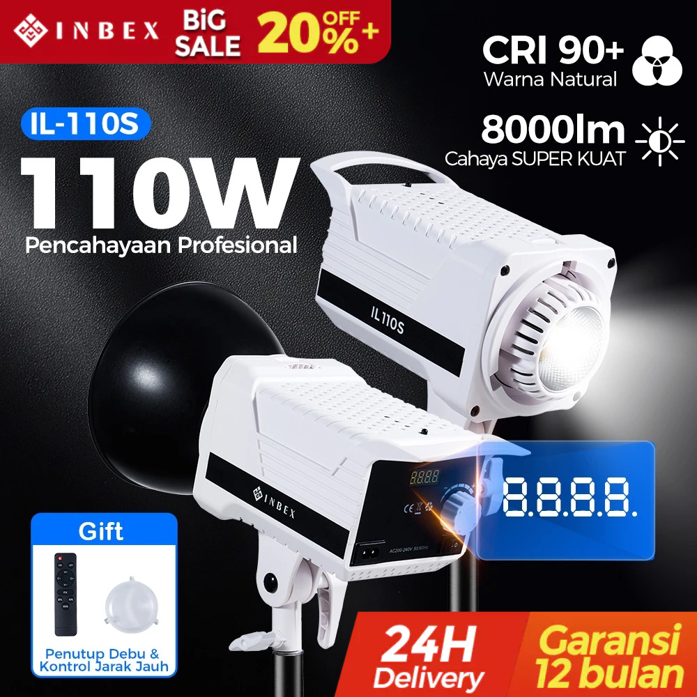 Jual INBEX IL-110S Lighting Studio 110W Lampu Konten Live Streaming LED ...